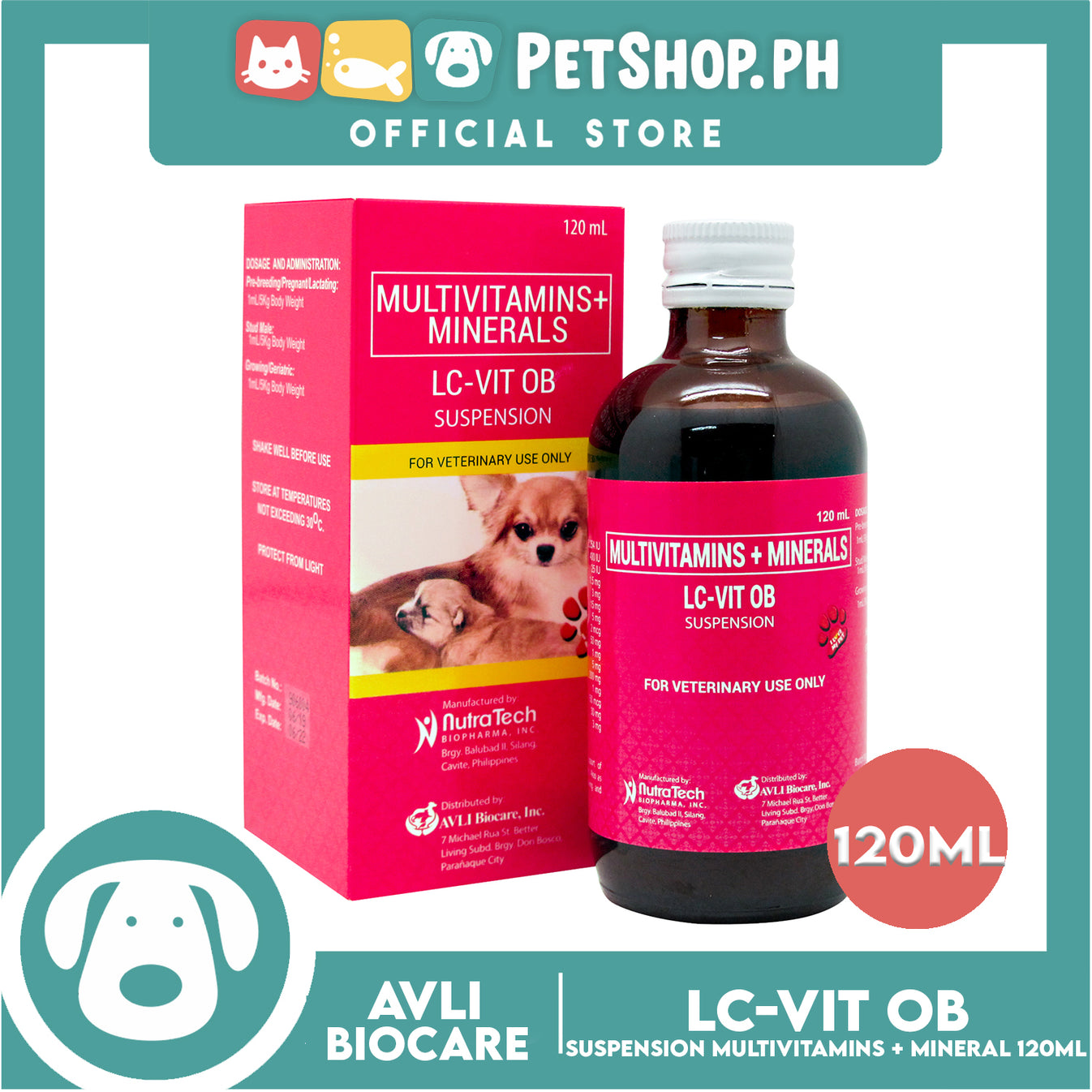 LC-VIT OB Suspension Multivitamins + Mineral 120ml – Petshop.PH