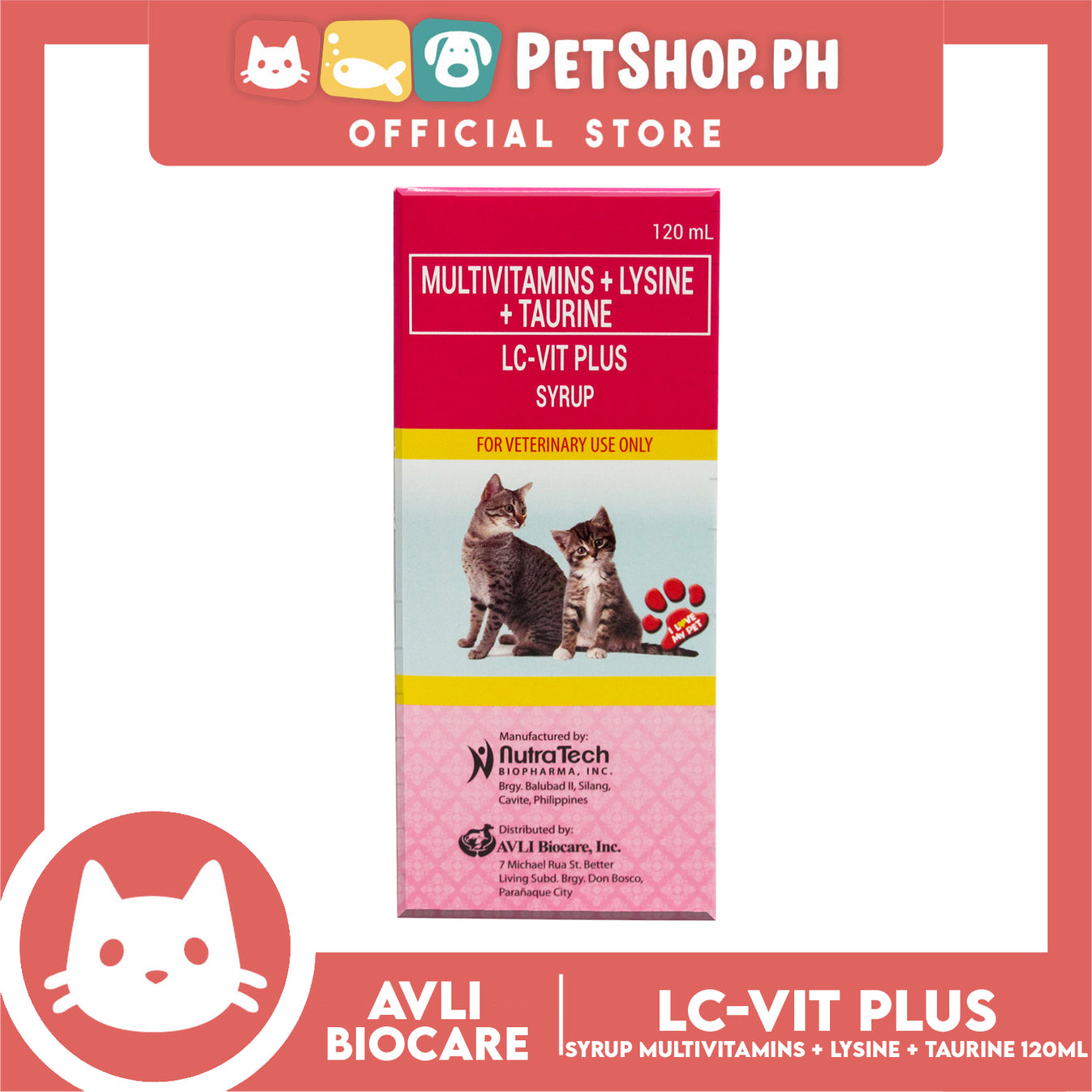 LC-VIT Plus Syrup Multivitamins + Lysine + Taurine 120ml – Petshop.PH