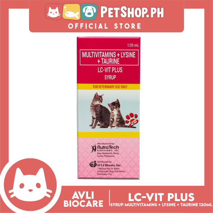 LC-VIT Plus Syrup Multivitamins + Lysine + Taurine 120ml – Petshop.PH